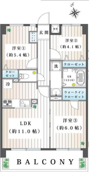 【アットホーム】ソレアードホームズ横浜弘明寺 304 3LDK[1080539189]横浜市南区の中古マンション｜マンション購入の情報