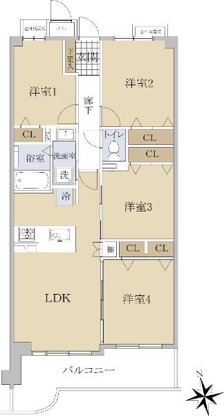 【アットホーム】リベール加古川シティWEST弐番館 2階 4LDK[1014219887]加古川市の中古マンション｜マンション購入の情報