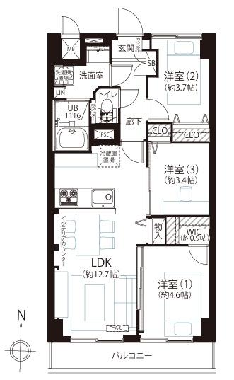 【アットホーム】ニックハイム上大岡第6 304 3LDK[1080109589]横浜市港南区の中古マンション｜マンション購入の情報