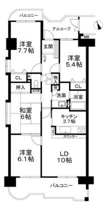 【アットホーム】レインボー北方 2階 4LDK[6981122923]一宮市のマンション｜マンション購入の情報