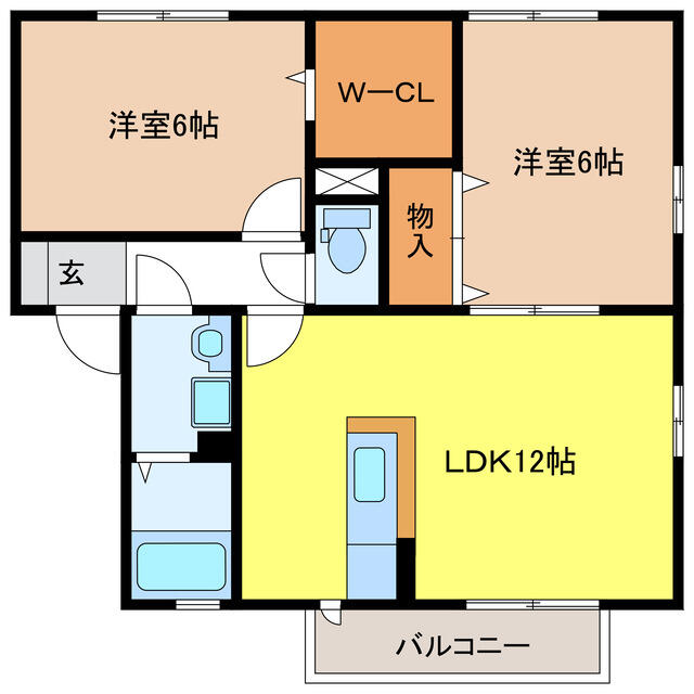 【アットホーム】岐阜市 日置江3丁目 105 2LDK（提供元：エイブルネットワーク 岐阜羽島店 (株)賃貸ステーション）｜岐阜市の賃貸アパート[1070955881]
