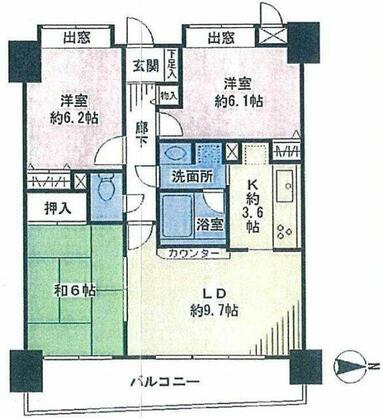 【アットホーム】ハイホーム小平 604 3LDK[1076002970]小平市のマンション｜マンション購入の情報