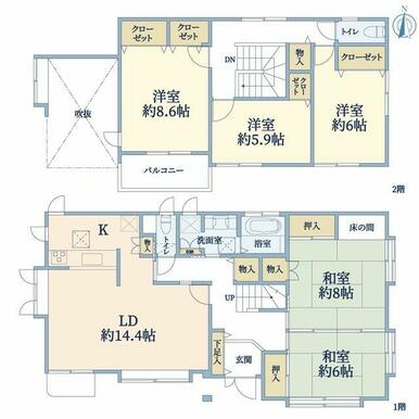 【アットホーム】仙台市泉区 松森字後田 （八乙女駅 ） 2階建 5LDK[1029326990]仙台市泉区の中古一戸建て（提供元：東急リバブル(株) 泉中央センター）｜一軒家・家の購入