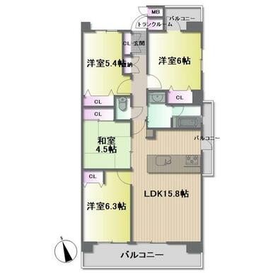 【アットホーム】マンション シャトレ愛松半田Ⅲ 7階 4LDK[6986041904]半田市の中古マンション｜マンション購入の情報
