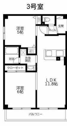 【アットホーム】フラット・ナイン 303号 2LDK（提供元：合同不動産）｜鹿児島市の賃貸マンション[6975469643]