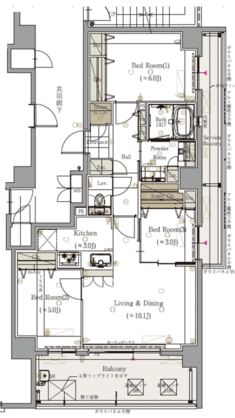 【アットホーム】クラブスタイル馬出フェリシア 205 3LDK[6987022507]福岡市東区のマンション｜マンション購入の情報