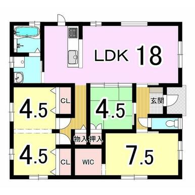 【アットホーム】鹿児島市 平川町 （五位野駅 ） 平屋建 4SLDK[1009722577]鹿児島市の新築一戸建て（提供元：ハウスドゥ谷山店 南日本ハウス(株)）｜一軒家・家の購入