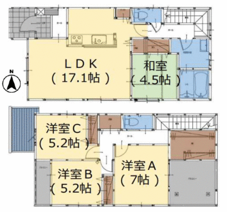 【アットホーム】別府市 富士見町（別府駅） 2階建 4LDK[6985827985]別府市の一戸建て（提供元：(株)不動産の木）｜一軒家・家の購入