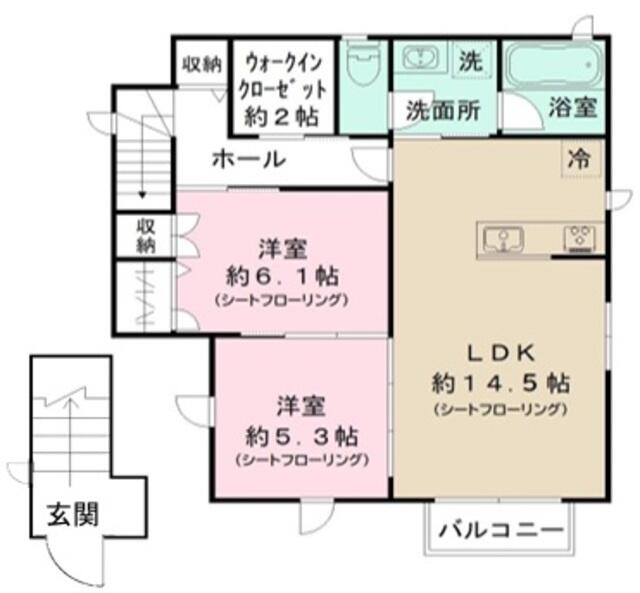 【アットホーム】（仮称）鎌倉市稲村ガ崎2丁目賃貸計画 201 2LDK（提供元：鎌倉へやこまち （(株)エムグラント））｜鎌倉市の賃貸アパート[1176508209]