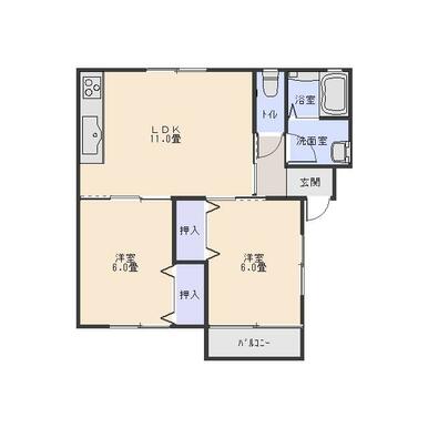 【アットホーム】仲町セントラルハイツⅠ号館 1-B 2LDK（提供元：池田商事(株)）｜館山市の賃貸アパート[6960921736]