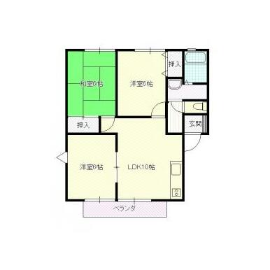 【アットホーム】サンガーデンリヴェール A102 3LDK（提供元：(有)城山不動産管理）｜熊本市西区の賃貸アパート[2168001901]