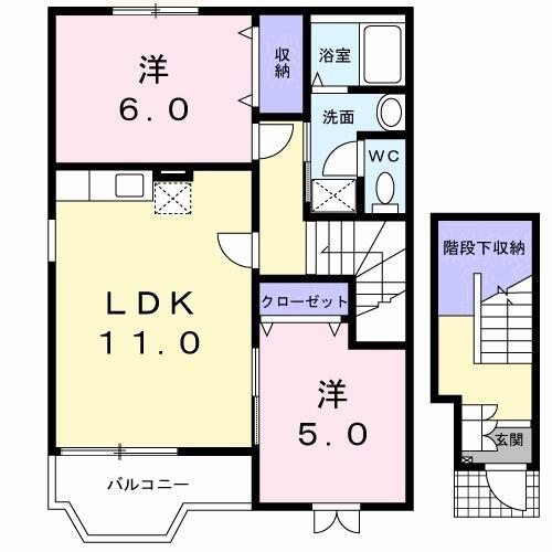 【アットホーム】パインヒル石井 B 201 2LDK（提供元：LIXIL不動産ショップ (株)トラストホーム）｜名西郡石井町の賃貸アパート[6983533748]