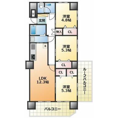 【アットホーム】ライオンズマンション八幡山公園 503号室 3LDK[1000602998]宇都宮市の中古マンション｜マンション購入の情報