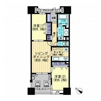 【アットホーム】サーパスシティ福山駅前 904 2LDK（提供元：佐藤エステート）｜福山市の賃貸マンション[1143186307]