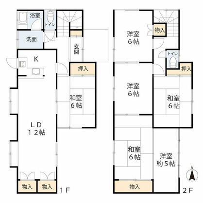 【アットホーム】藤沢市 白旗4丁目（善行駅） 2階建 6LDK[6986499139]藤沢市の一戸建て（提供元：すまい査定カウンター(株)）｜一軒家・家の購入
