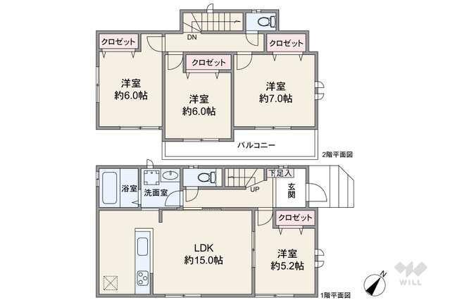 【アットホーム】川口市 大字安行領家 （草加駅 ） 2階建 4LDK[1186744804]川口市の新築一戸建て（提供元：(株)ウィル ウィル不動産販売 赤羽営業所）｜一軒家・家の購入