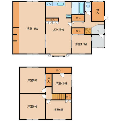 【アットホーム】岩見沢市 十一条西4丁目（岩見沢駅） 2階建 6LDK[6984860426]岩見沢市の一戸建て（提供元：(株)オーク）｜一軒家・家の購入
