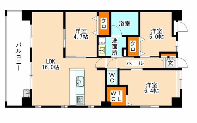 【アットホーム】ルグラン飯塚中央リバーテラス 705 3LDK（提供元：（株）NKフューチャービジョン）｜飯塚市の賃貸マンション[9540793001]