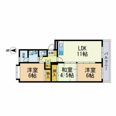 【アットホーム】エルデ塩浜 302 3LDK（提供元：(株)三好不動産 香椎店）｜福岡市東区の賃貸マンション[1048097595]
