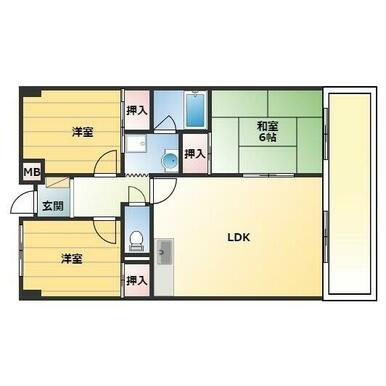 【アットホーム】第一モリシゲビル 305 3LDK（提供元：ピタットハウス大分駅南店 大茎不動産(株)）｜大分市の賃貸マンション[1172569402]