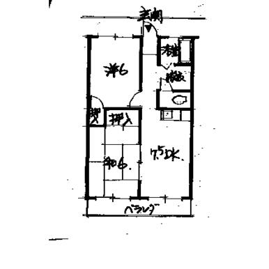 【アットホーム】空閑ビル 201 2DK（提供元：山崎不動産商事）｜大分市の賃貸アパート[4323030401]