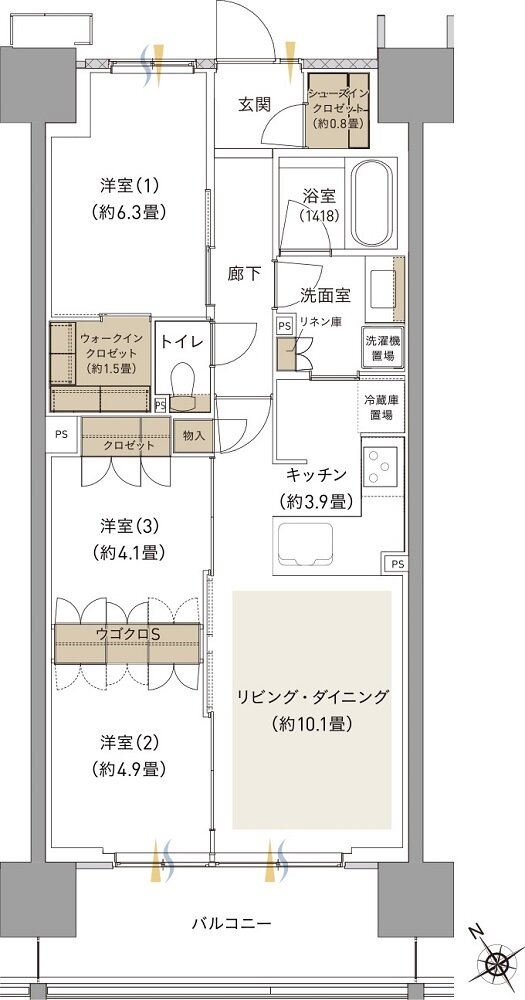 【アットホーム】ブランシエラ海老名の間取り一覧｜新築マンション・分譲マンション
