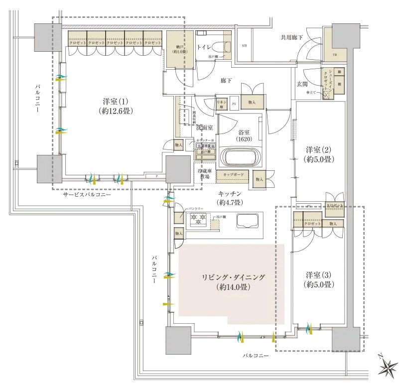 【アットホーム】Brillia(ブリリア) Tower 千葉の間取り一覧｜新築マンション・分譲マンション